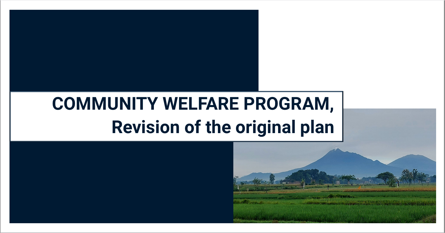 Community Welfare Program, revision of the original plan - P.T. Emas ...